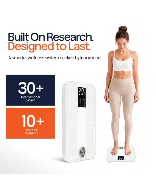 HEALBE Automatic Calorie Intake Smart Band Gobe U And Smart Floor Scale With Body Composition Analysis