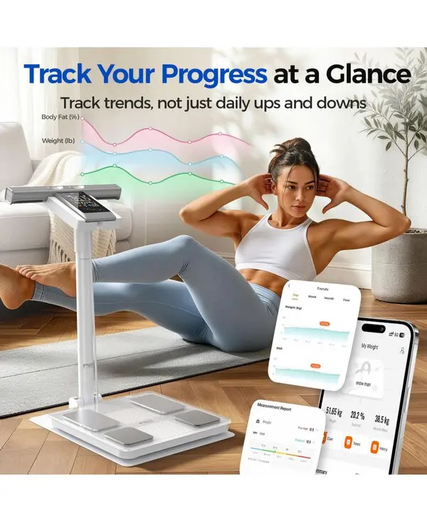FED FITNESS 8-electrode Smart Body Fat Scale With Handheld Handle