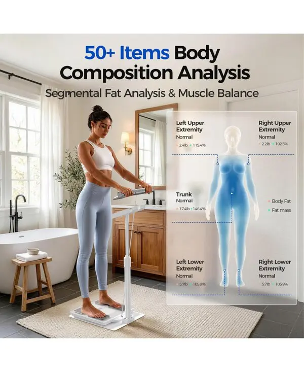 FED FITNESS 8-electrode Smart Body Fat Scale With Handheld Handle