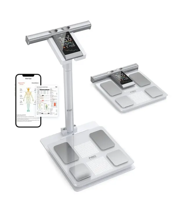 FED FITNESS 8-electrode Smart Body Fat Scale With Handheld Handle - No Color