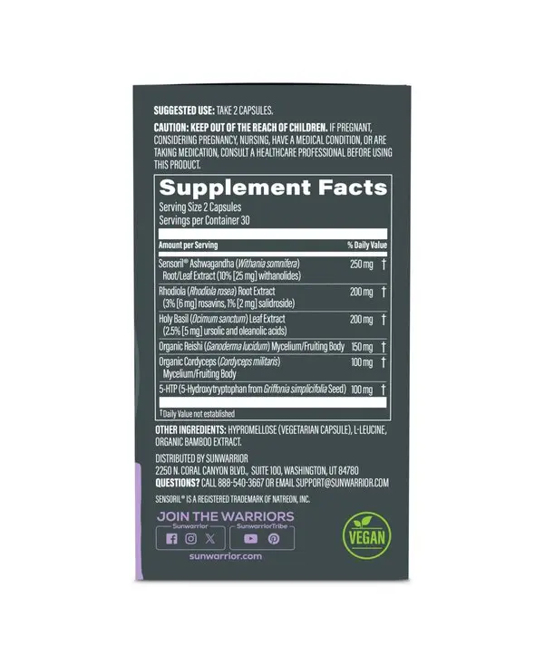 SUNWARRIOR Active Focus And Balance Capsules