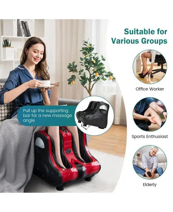 ECOOSO Foot And Calf Massager With Heat Vibration Deep Kneading And Shiatsu