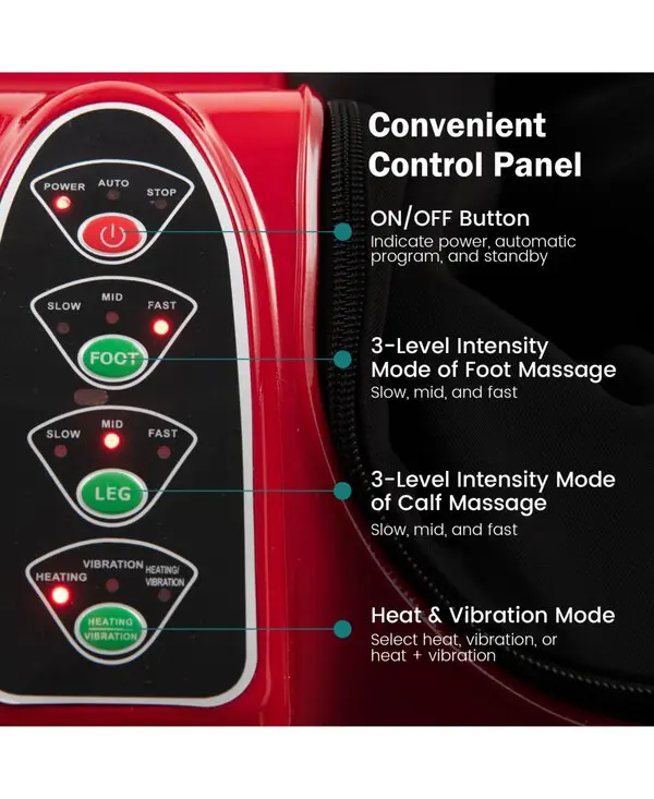 ECOOSO Foot And Calf Massager With Heat Vibration Deep Kneading And Shiatsu