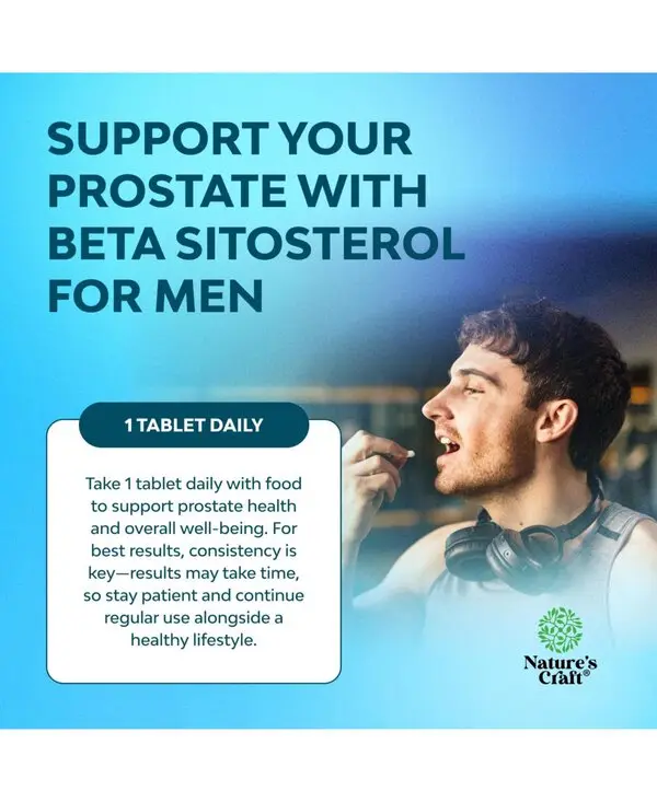 NATURE'S CRAFT Plant Sterols And Stanols Beta Sitosterol Supplement For