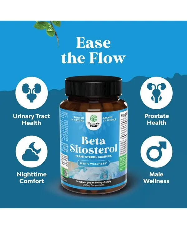 NATURE'S CRAFT Plant Sterols And Stanols Beta Sitosterol Supplement For