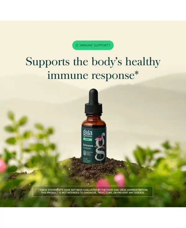 GAIA HERBS Echinacea Supreme Regenerative Certified Tinctures 1 Fl Oz