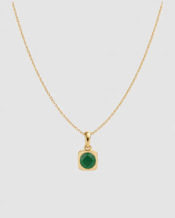 SOPHIE BLAKE Deco Drop Necklace Green Onyx