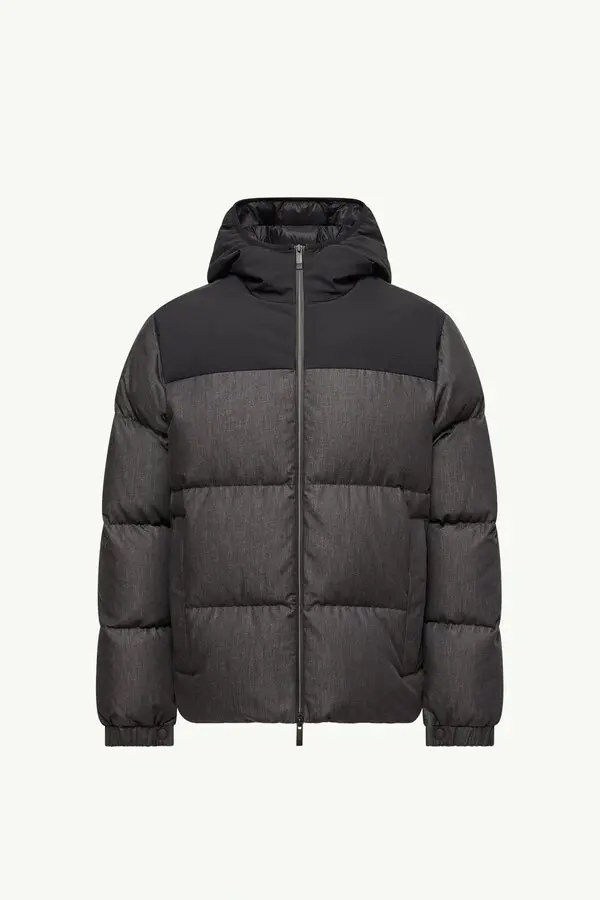 Moncler Oulojoki Hooded Mid-length Down Jacket - Black