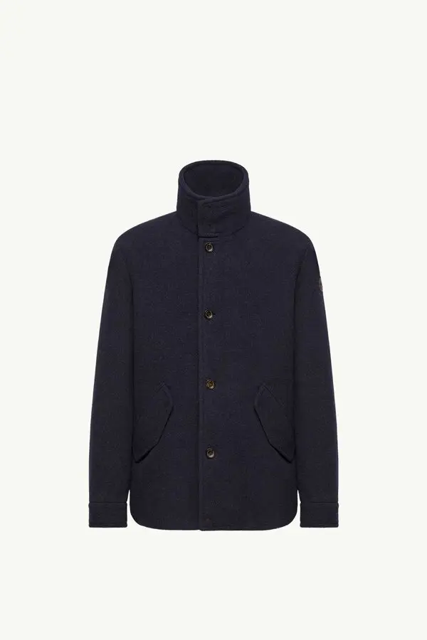 Moncler Panyol Short Wool Down Jacket - Blue