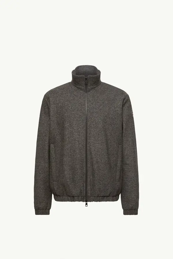 Moncler Limberl Flannel Short Down Jacket - Grey