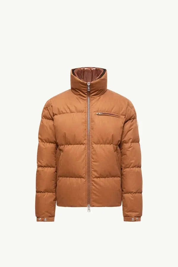 Moncler Isenviel Cotton Poplin Short Down Jacket - Brown