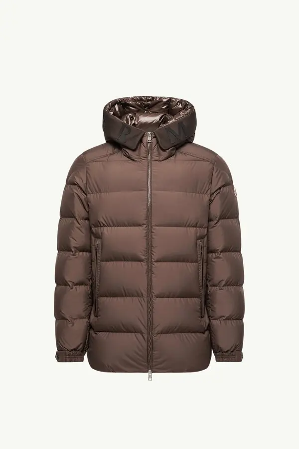 Moncler Orvelle Hooded Mid-length Down Jacket - Brown