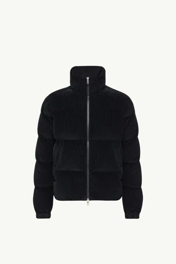 Moncler Esparron Corduroy Short Down Jacket - Blue