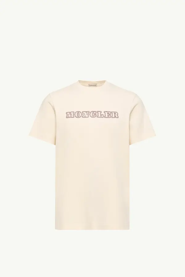Moncler Logo Cotton Jersey T-shirt - White