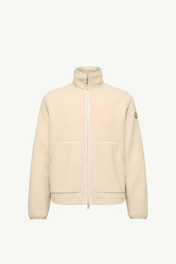 Moncler Zip-up Sweatshirt - Beige