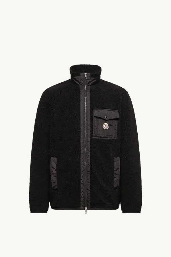 Moncler Teddy Zip-up Sweatshirt - Black