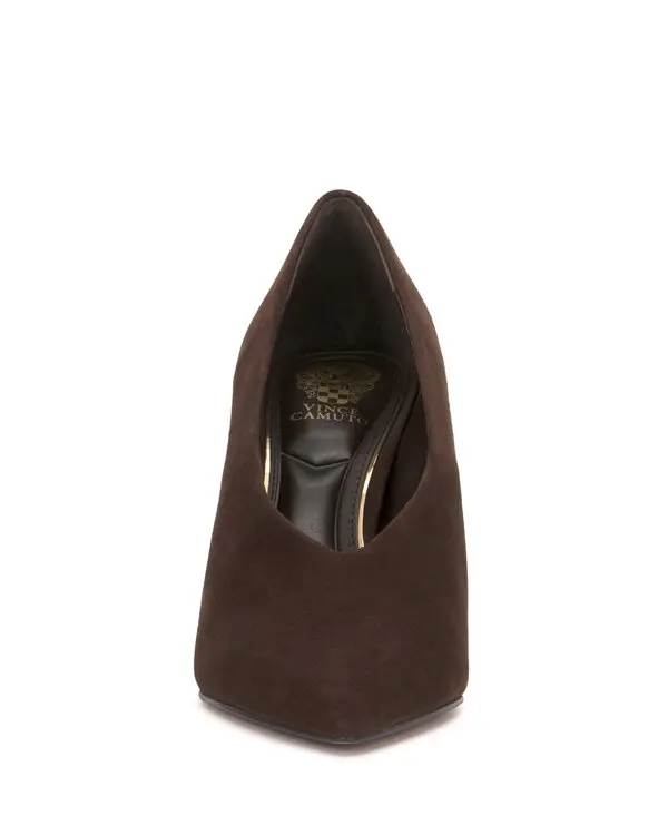 Vince Camuto Mozlea Pointed Toe High Heel Pumps - Brownie Suede