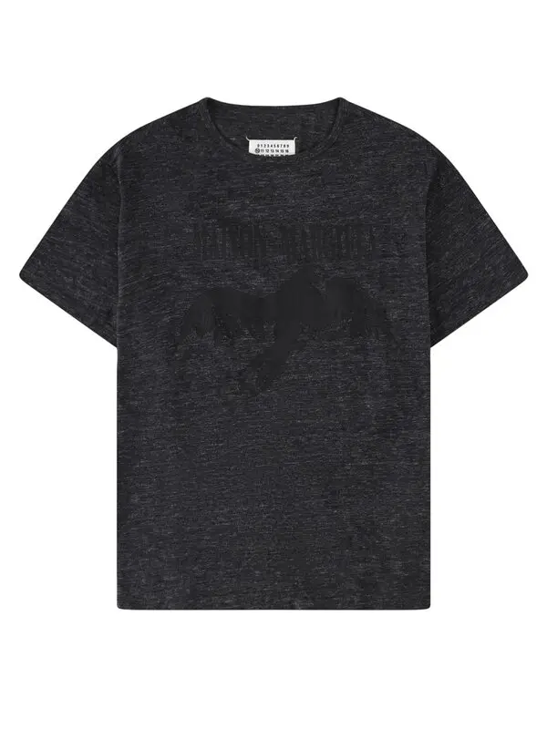 MAISON MARGIELA T-shirt Con Stampa - Charcoal