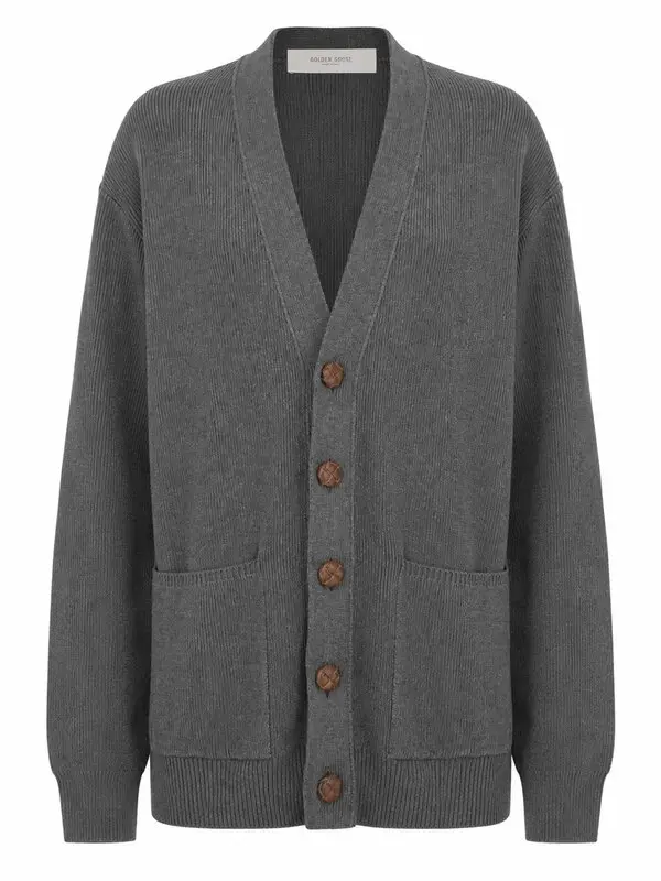 GOLDEN GOOSE Cardigan In Cotone Con Logo Sul Retro