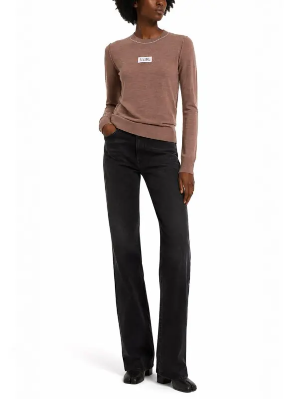 MAISON MARGIELA Patch Logo Knit Sweater - Pink