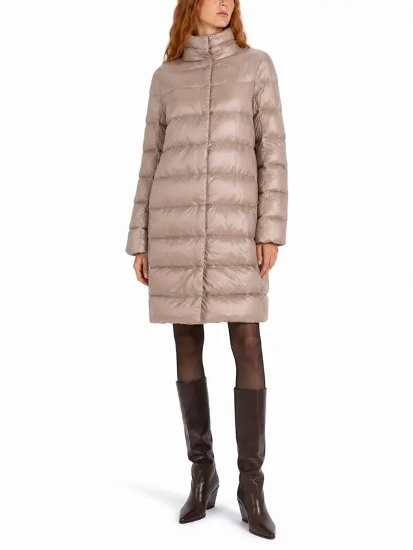 Herno Quilted Long Down Jacket - Pink