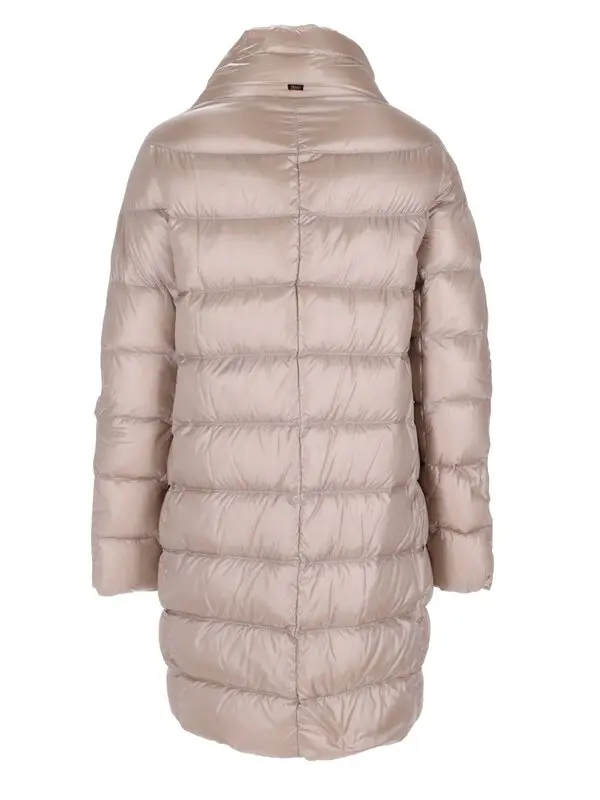 Herno Quilted Long Down Jacket - Pink
