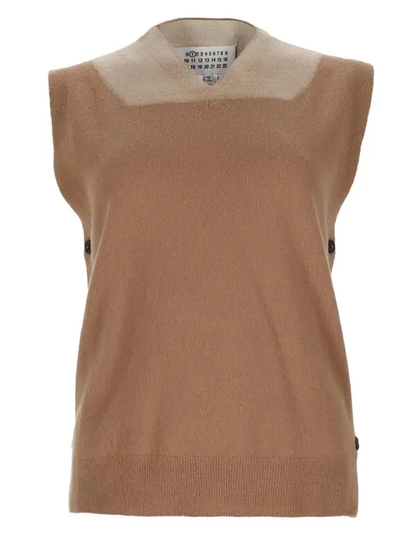 MAISON MARGIELA Gilet In Lana Vergine - Brown