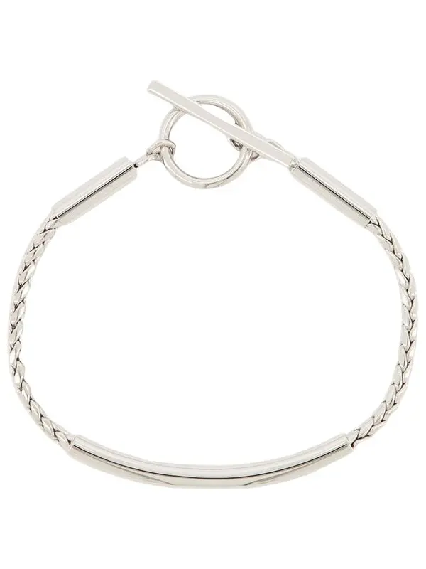 Saint Laurent Spiga Chain And Tube Bracelet