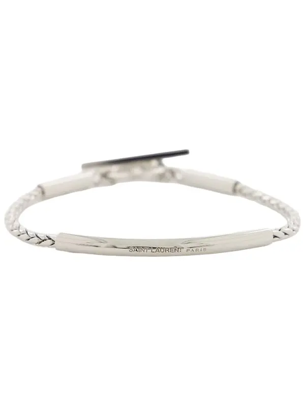 Saint Laurent Spiga Chain And Tube Bracelet