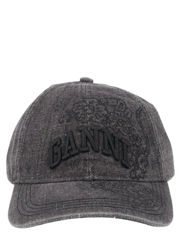 GANNI Cappello Da Baseball Con Ricami
