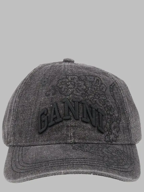 GANNI Cappello Da Baseball Con Ricami