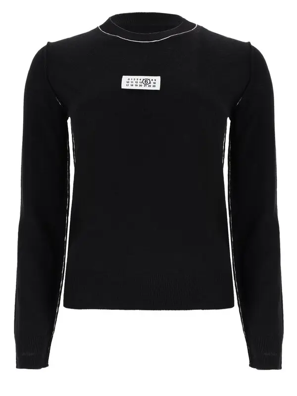 MAISON MARGIELA Maglia Con Patch Logo - Black