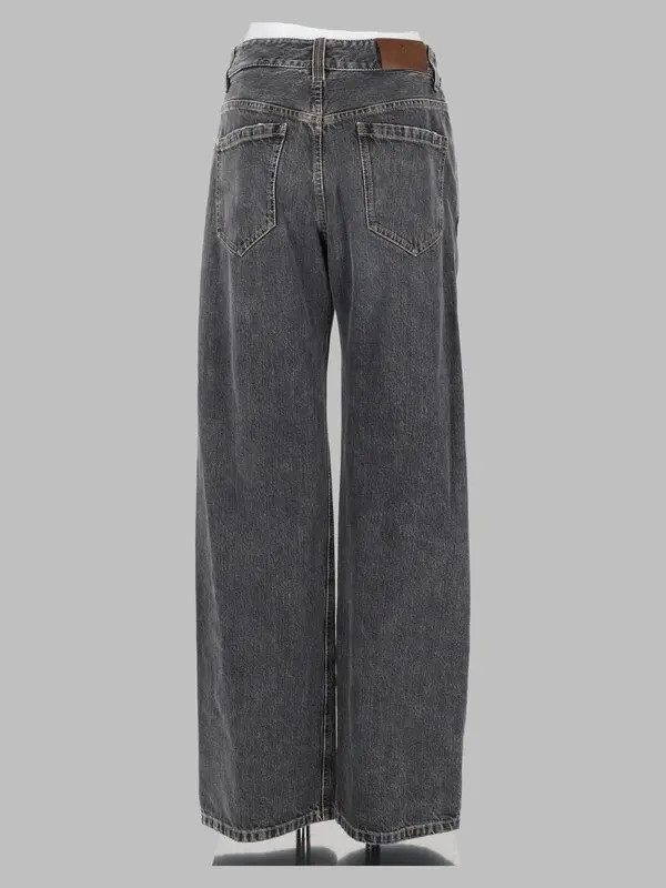 Brunello Cucinelli Pantalone "contemporary Loose" In Denim Authentic Con Monile