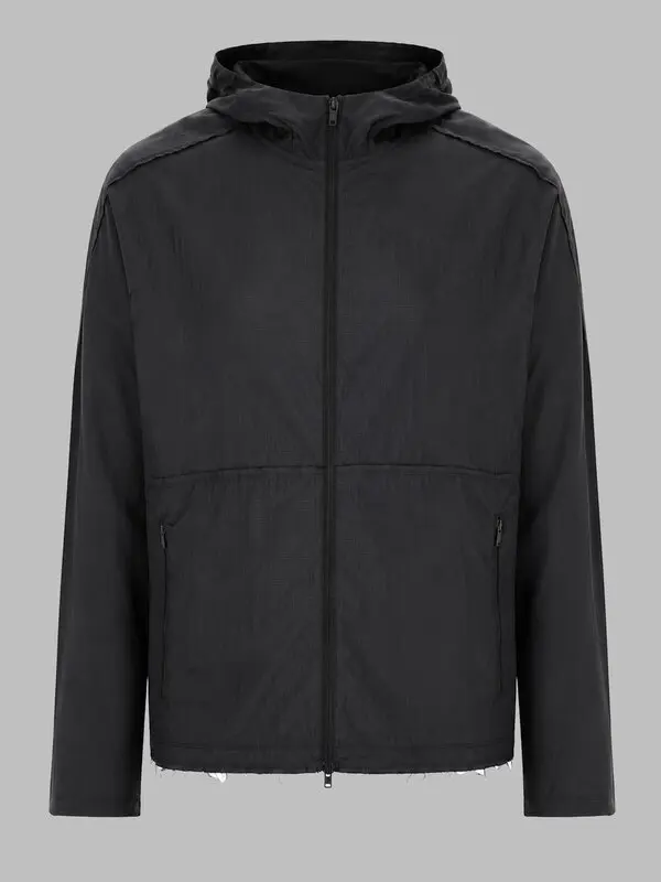 Y3 Giacca "running" Con Cappuccio E Zip