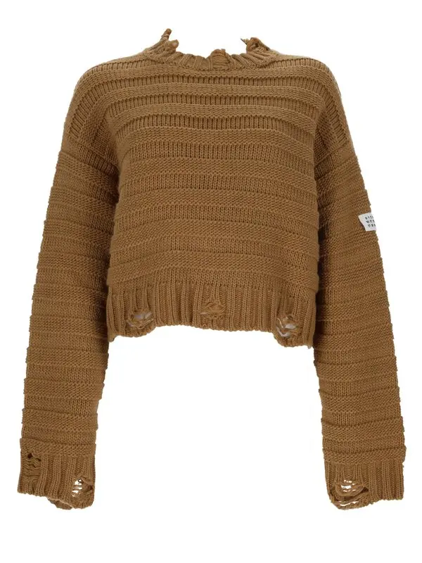 MAISON MARGIELA Maglia In Misto Lana - Beige