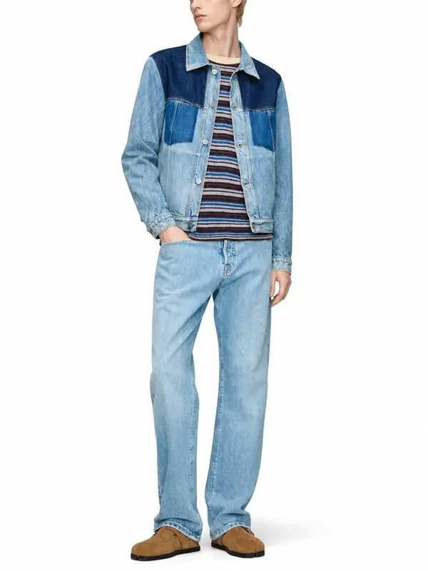 MAISON MARGIELA Patchwork Denim Jacket - Blue