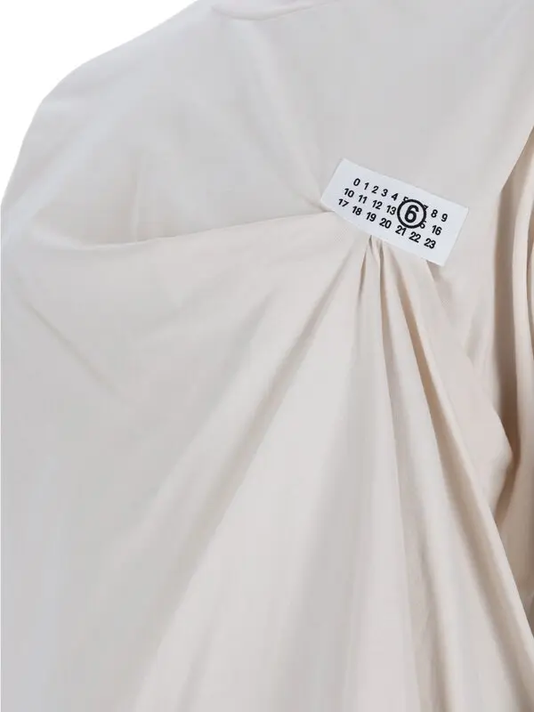 MAISON MARGIELA T-shirt Con Drappeggio E Patch Logo