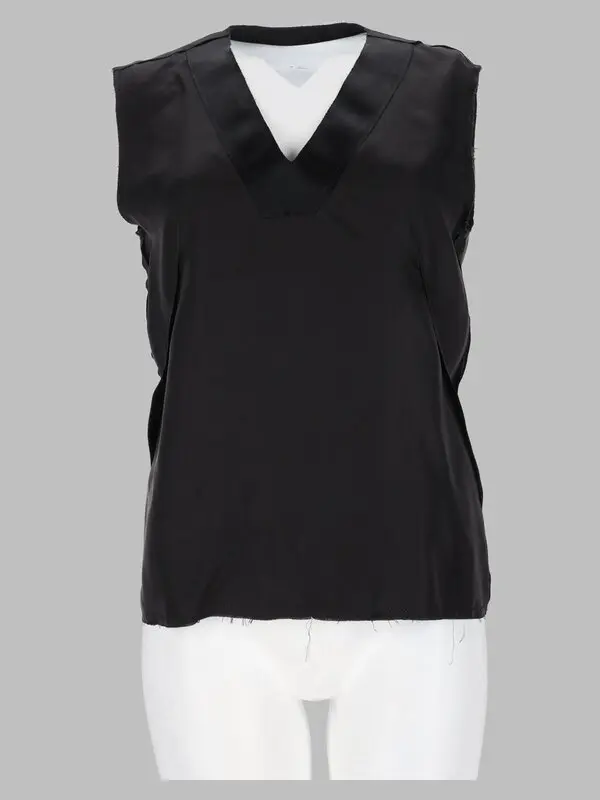 MAISON MARGIELA Top In Seta Con Scollo A V