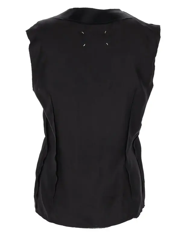 MAISON MARGIELA Top In Seta Con Scollo A V