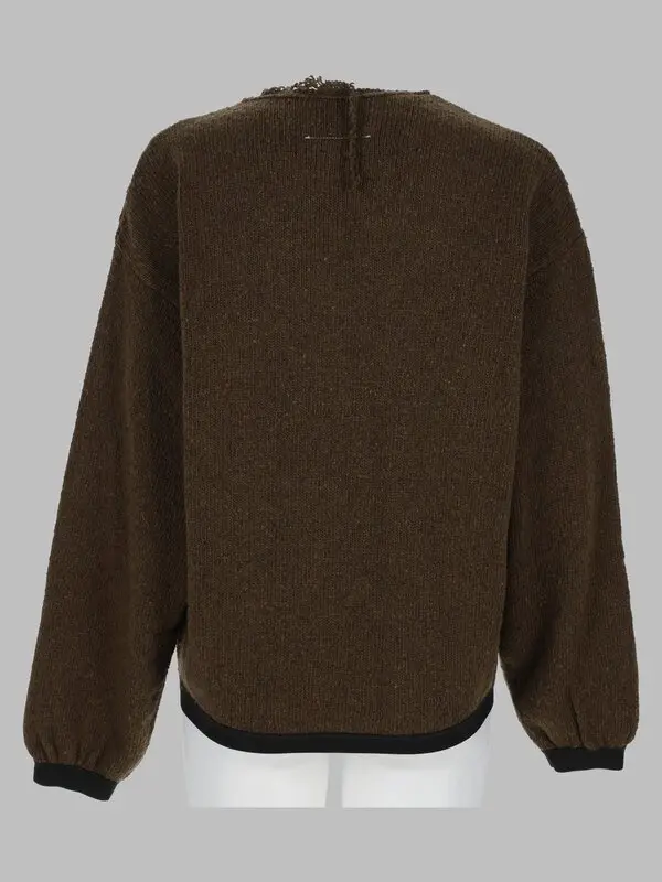 MAISON MARGIELA Maglia Con Dettagli Sfrangiati