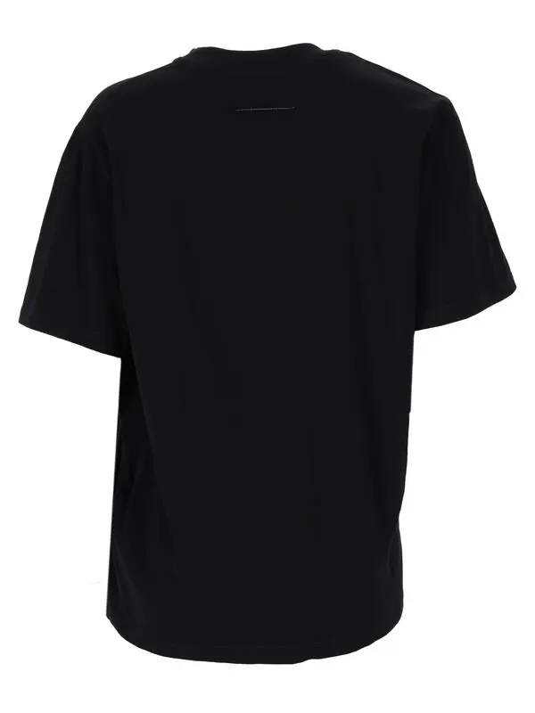 MAISON MARGIELA T-shirt Con Drappeggio E Patch Logo