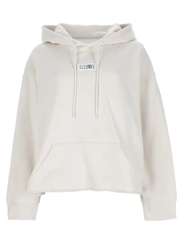 MAISON MARGIELA Felpa Con Patch Logo - Ivory