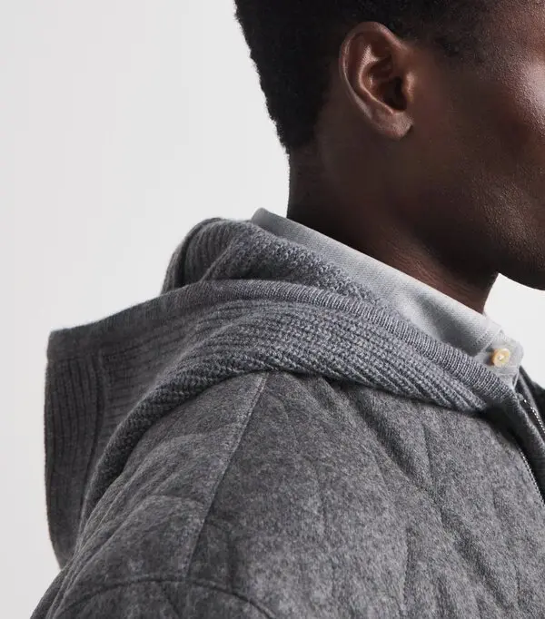 Isaia Wool-cashmere Knitted Hoodie