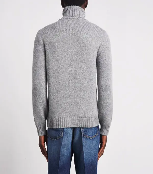 Isaia Cashmere Cable-knit Rollneck Sweater