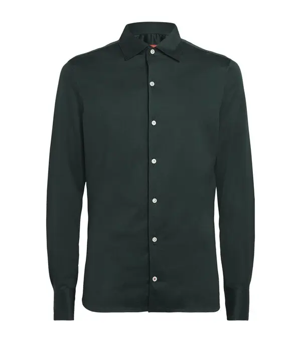 Isaia Cotton Jersey Sport Shirt