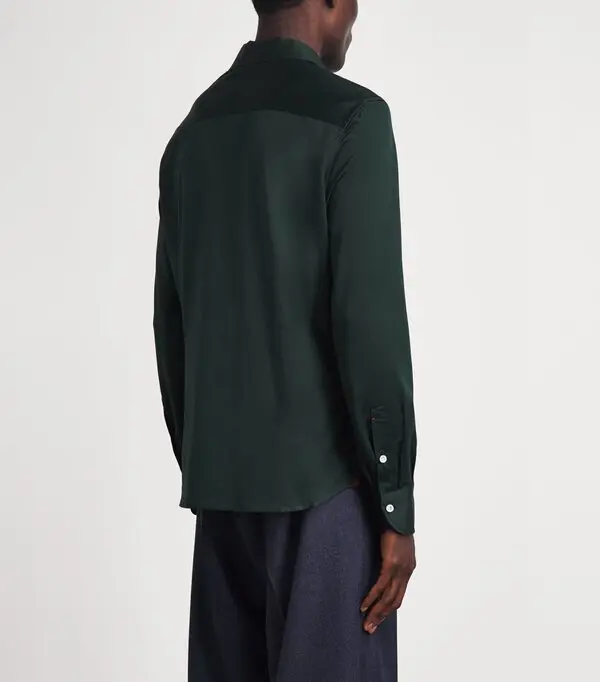 Isaia Cotton Jersey Sport Shirt