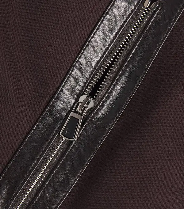 Isaia Wool Padded Aviator Jacket