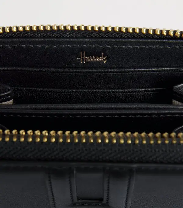 Harrods Leather Zip-around Purse