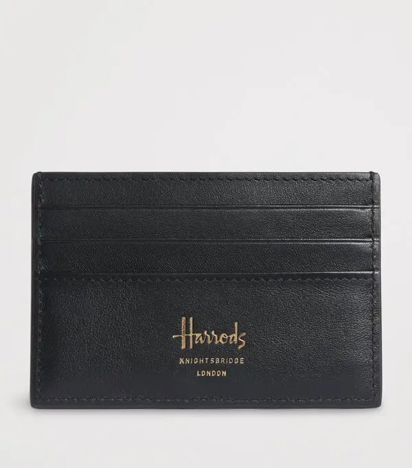Harrods Leather Leopard Print Card Holder