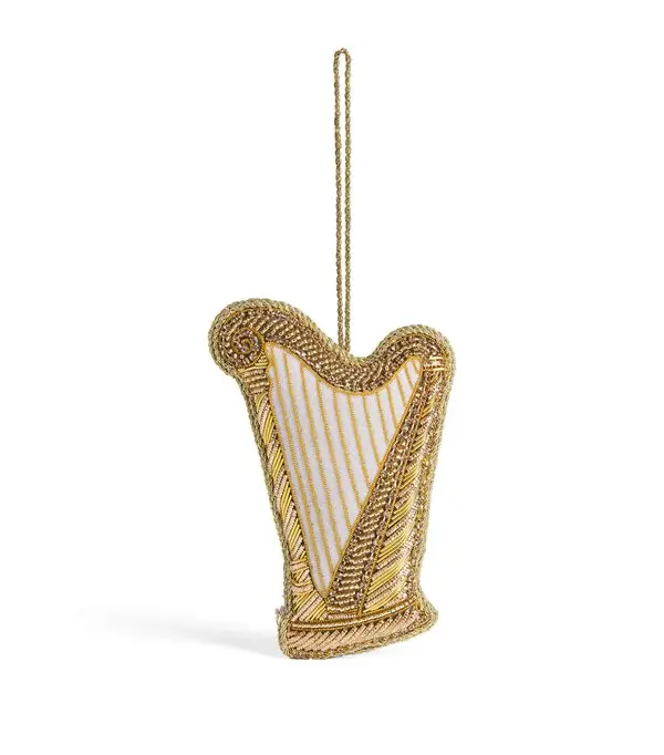 Tinker Tailor Beaded Harp Decoration - Gold